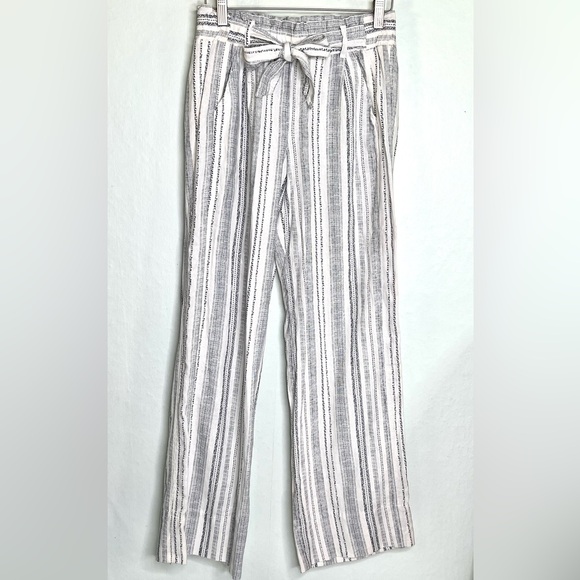 Jolt | Pants & Jumpsuits | Womens Linen Blend Wide Leg Paper Bag Waist ...